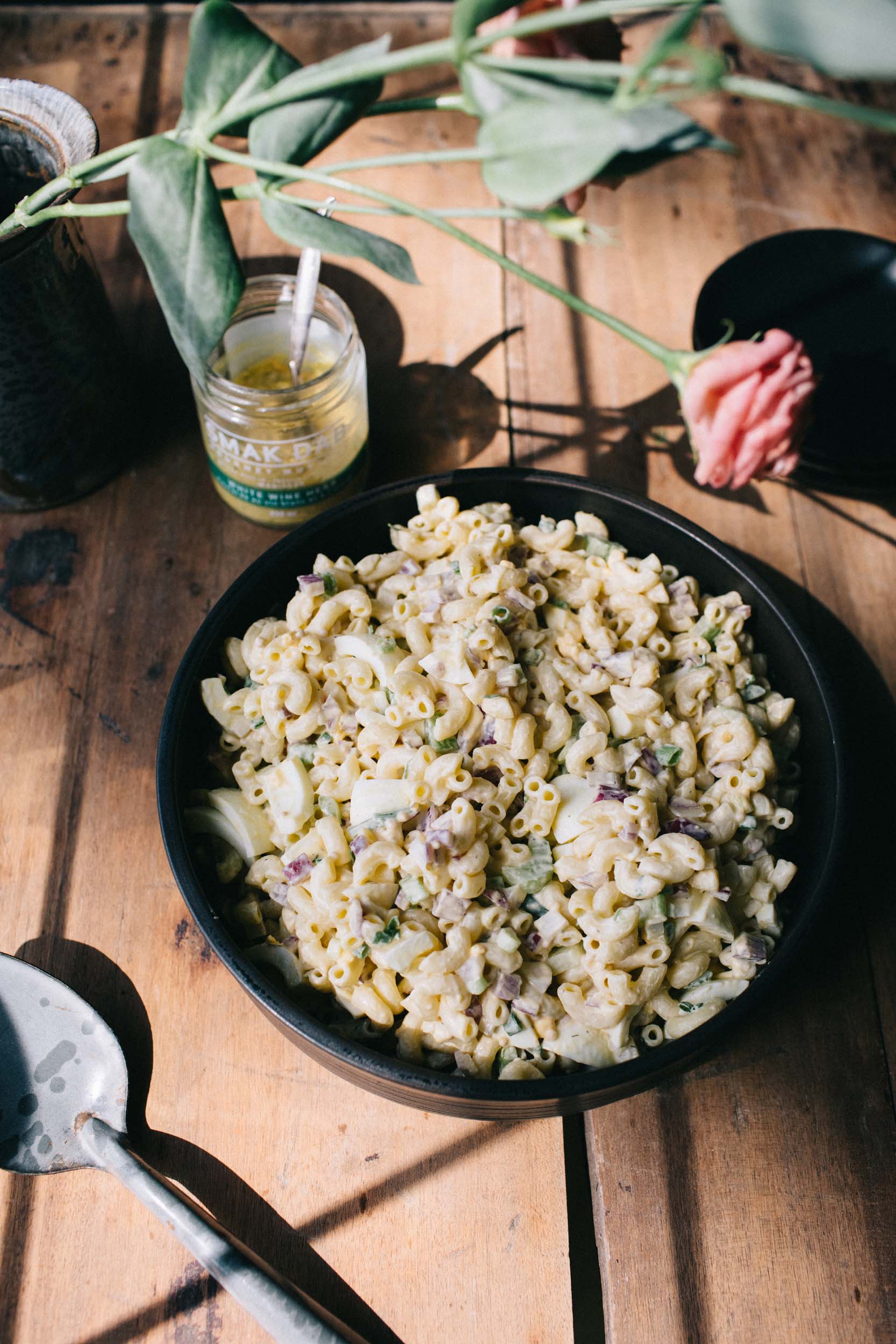 Devilled Egg Macaroni Salad – Smak Dab Mustard