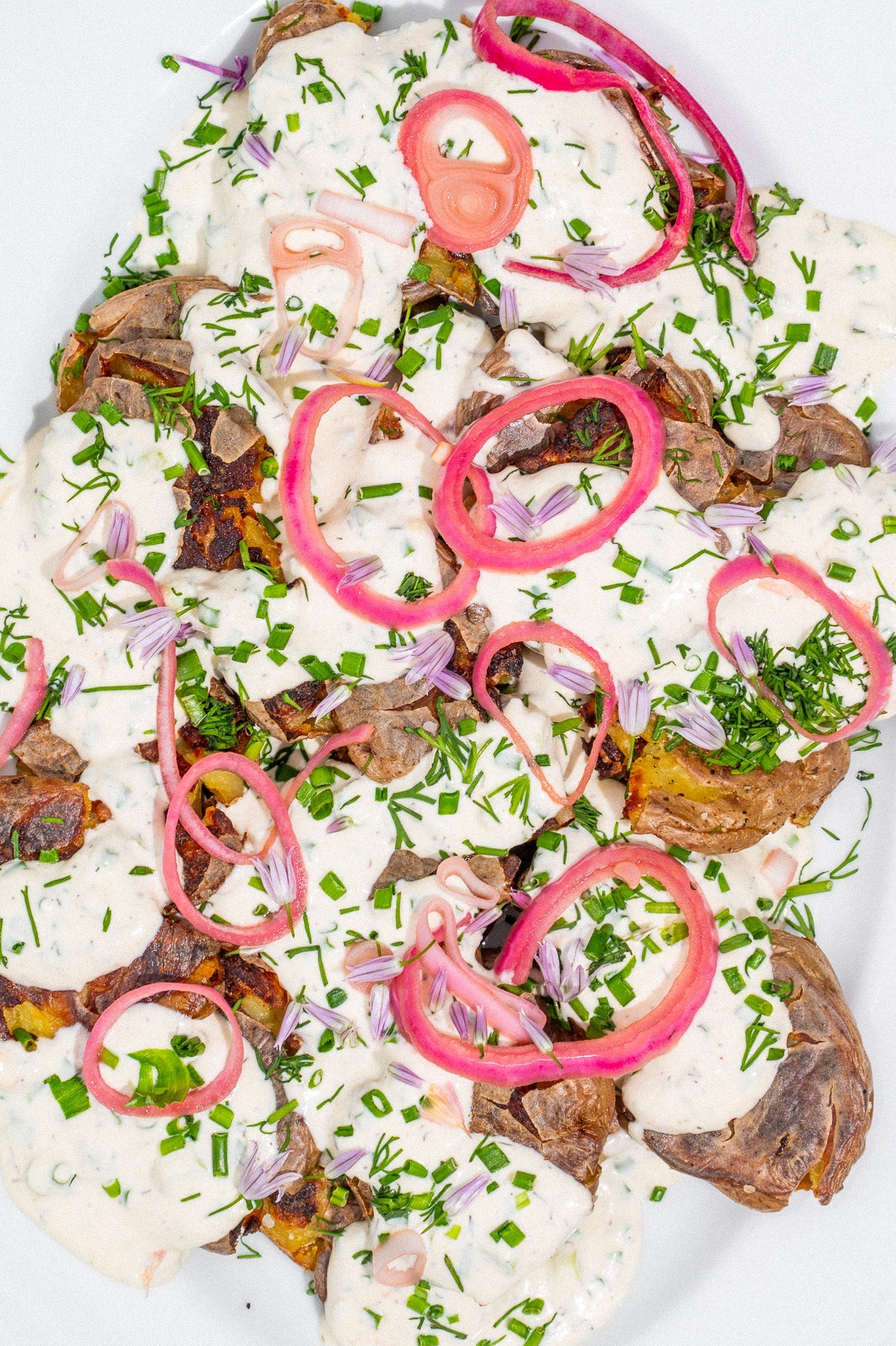 Sour Cream & Onion Smashed Potato Salad – Smak Dab Mustard